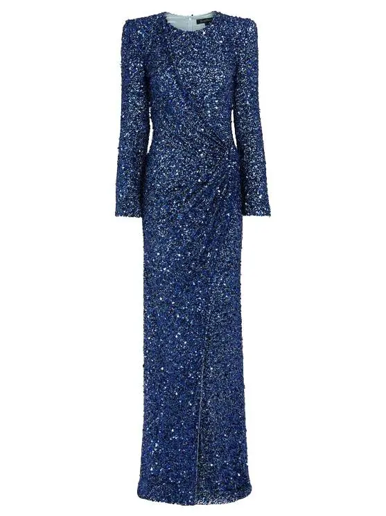 Jenny Packham Marie Maxi Gown - Delta Blue