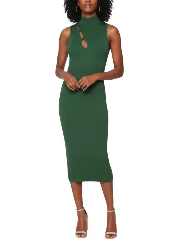 Rachel Rachel Roy Mock Neck Sweater Midi Dress - Spruce