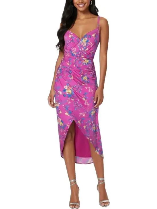 Rachel Rachel Roy Printed Wrap Midi Dress - Plum Ditsy Floral