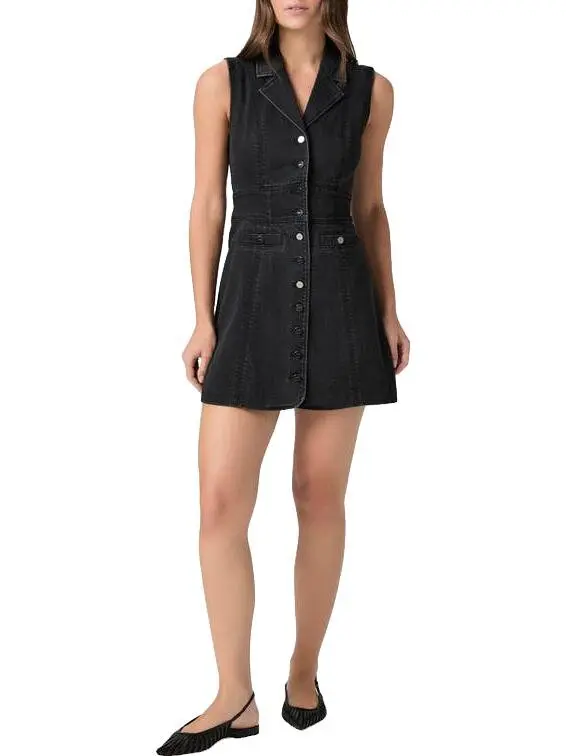 Paige Vida Denim Minidress - Faded Darkness