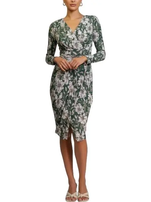 Rachel Rachel Roy Printed Sylvia Wrap Midi Dress - Spruce Bloom