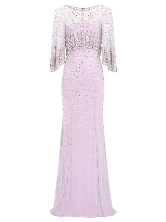 Jenny Packham Kiya Embellished Maxi Gown - Lavender
