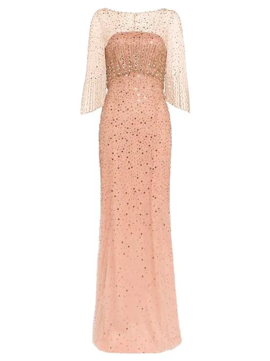 Jenny Packham Kiya Embellished Maxi Gown - Sable