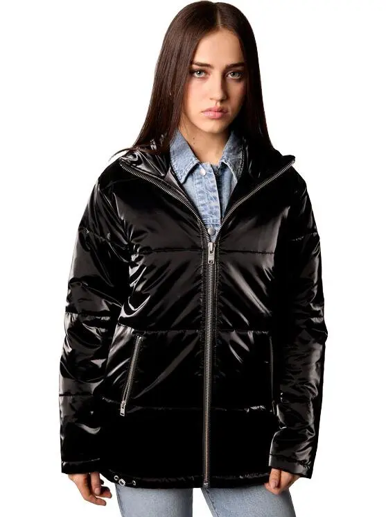 BLUE REVIVAL Hailey Jacket With Removable Denim Insert - Black