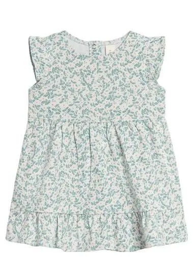 COLORED ORGANICS Organic Tilly Tiered Dress - Arbor Floral/powder + Shell