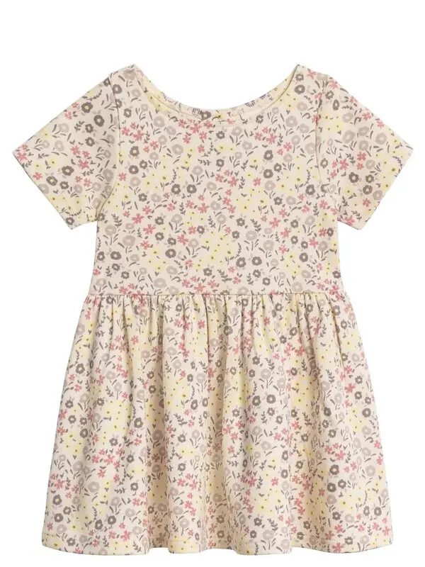COLORED ORGANICS Stella Short Sleeve Swing Dress - Giada Floral/lilla