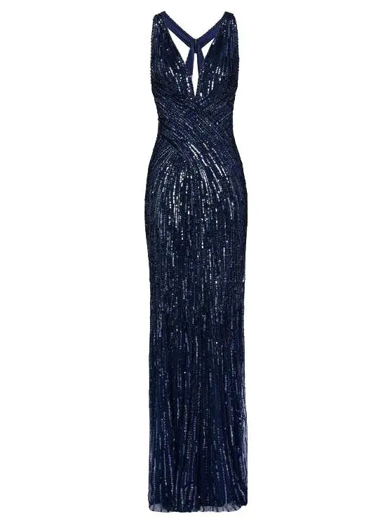 Jenny Packham Luxor Sequin Gown - Sea Dragon