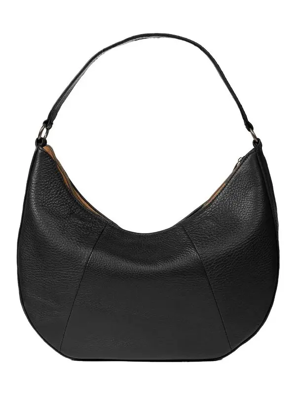 DEUX MAINS Saddle Shoulder Bag - Black