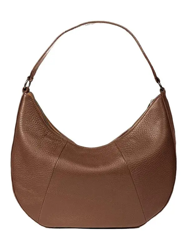 DEUX MAINS Saddle Shoulder Bag - Brown