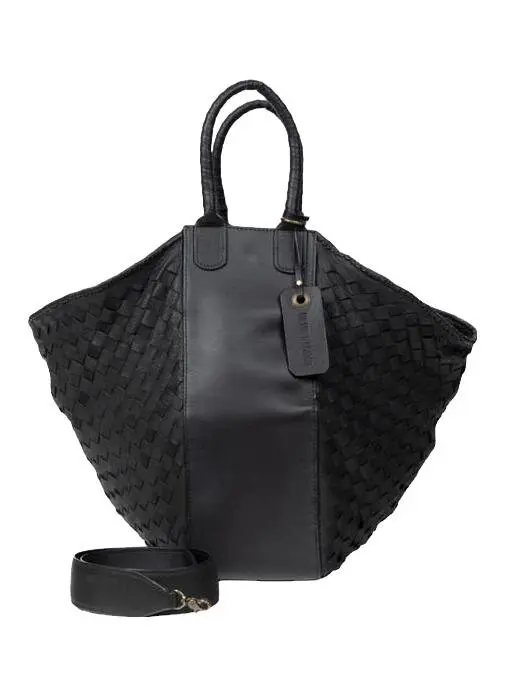 DEUX MAINS All Day Leather Tote - Black