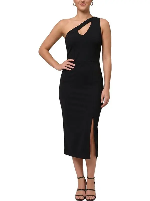 Rachel Rachel Roy Lara One-shoulder Midi Dress - Black