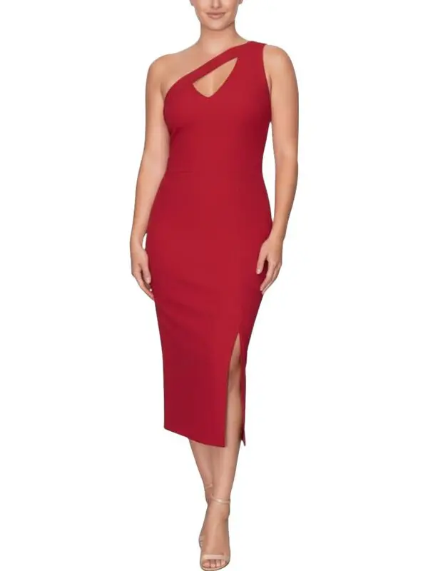 Rachel Rachel Roy Lara One-shoulder Midi Dress - Racing Red