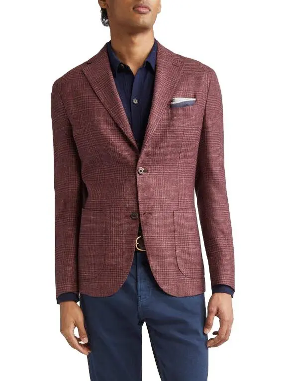 Eleventy Single-breasted Wool-blend Jacket - 84 Raspberry