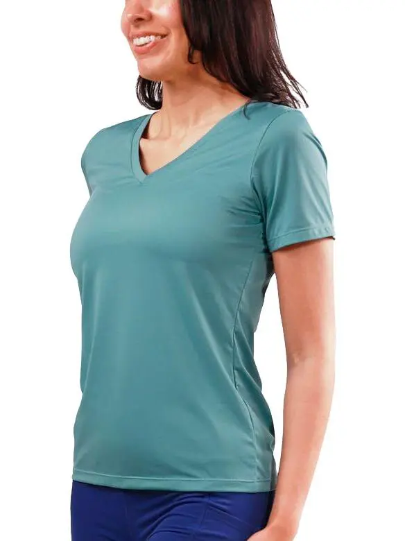 UV SKINZ Short Sleeve Reverse Neck Tee - River