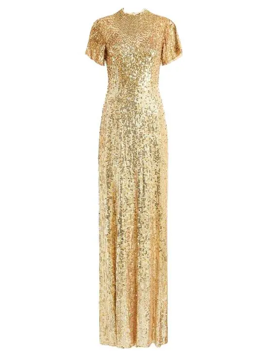 Jenny Packham Jourdain Sequin-embellished Gown - Illusion