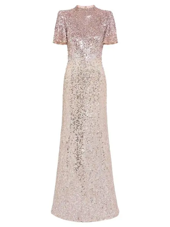 Jenny Packham Jourdain Sequin-embellished Gown - Sugar