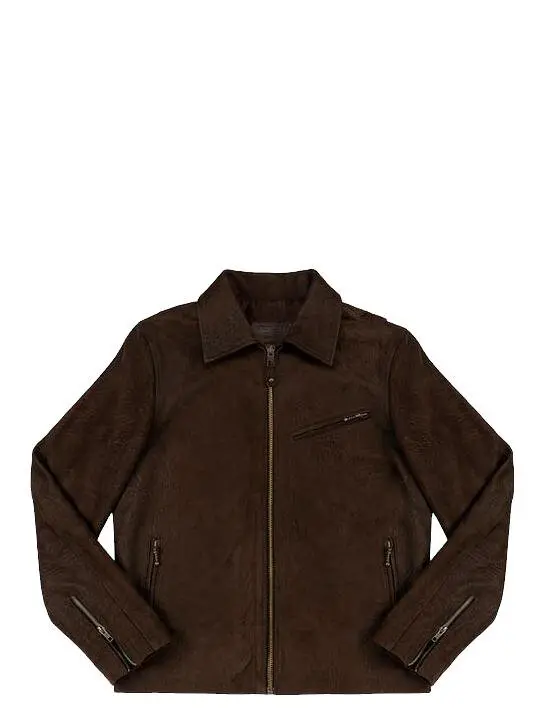 LAST WOLF Indiana Dunes Moto Jacket - Brown