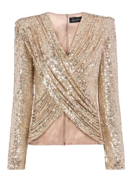 Jenny Packham Misty Embellished Blouse - Cashmere