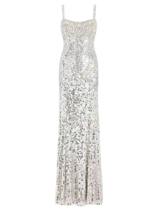 Jenny Packham Mirabeau Sequin-embellished Gown - Platinum