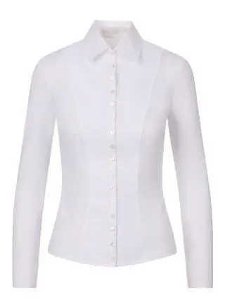 Anne Fontaine Clodie Pleated Cotton Shirt - White