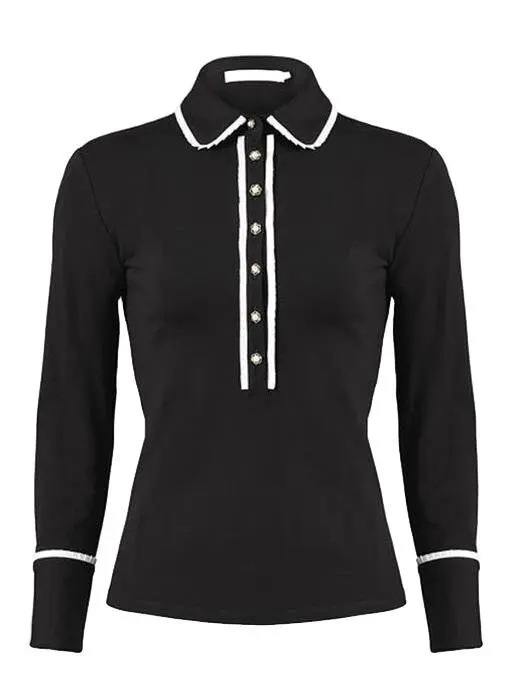 Anne Fontaine Faustine Cotton Poplin Shirt - Black