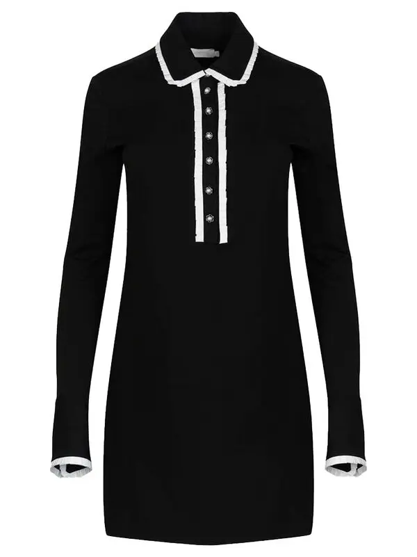 Anne Fontaine Estampe Knit Jersey Dress - Black