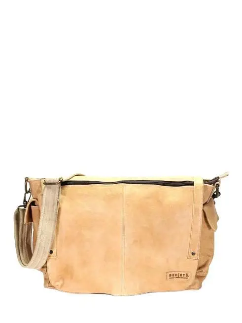 Bed Stu Leather Messenger Bag - Oats Dd