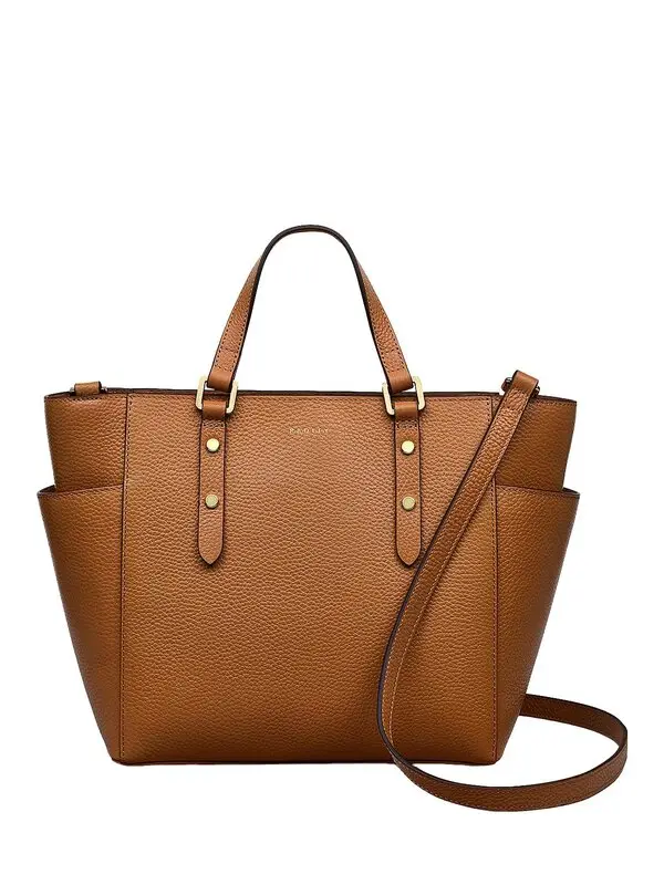 RADLEY Silk Street Ziptop Satchel Bag - Caramel
