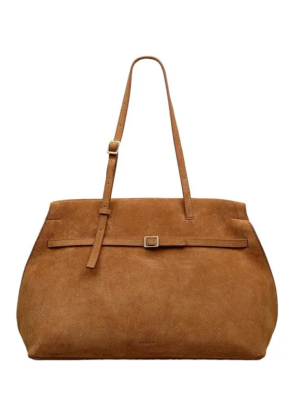 RADLEY The Christinasuede Ziptop Shoulder Bag - Toffee