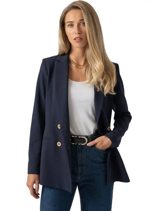 SAINT + SOFIA Cambridge Double-breasted Blazer - Blue