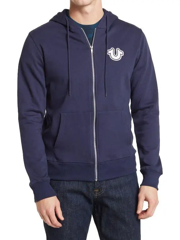 True Religion Core Zip-up Hoodie - Ace Blue