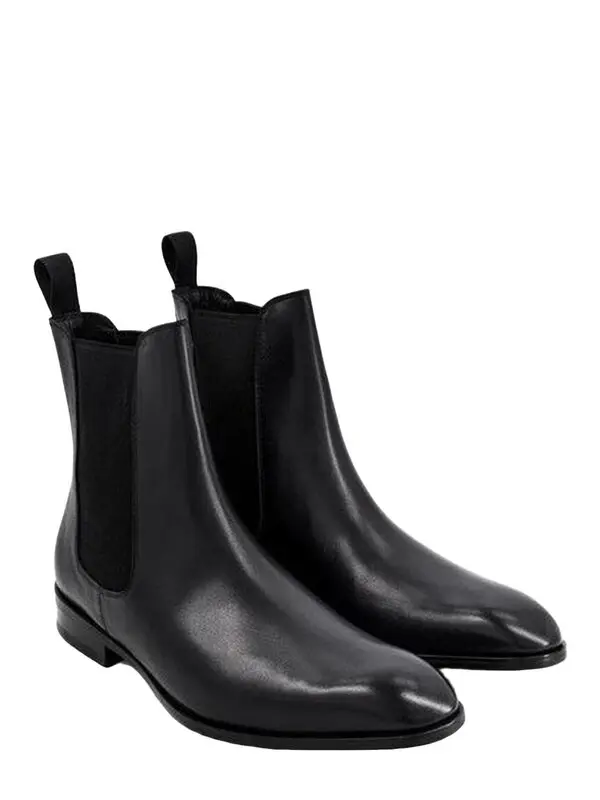 ANTHONY VEER Ashford Chelsea Boot - Obsidian Black Leather