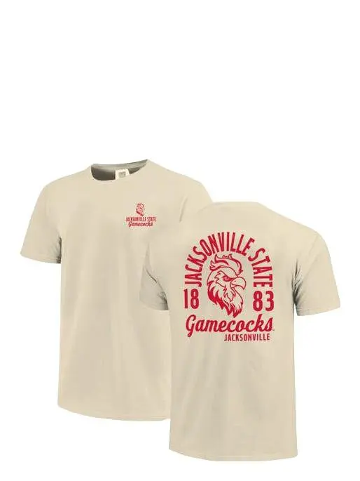 IMAGE ONE Jacksonville State Gamecocks Comfort Colors Mascot Overlay T-shirt - Cream