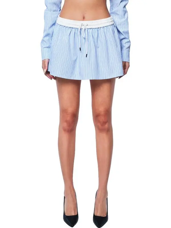 OW Ella Mini Skirt - Light Blue Stripe