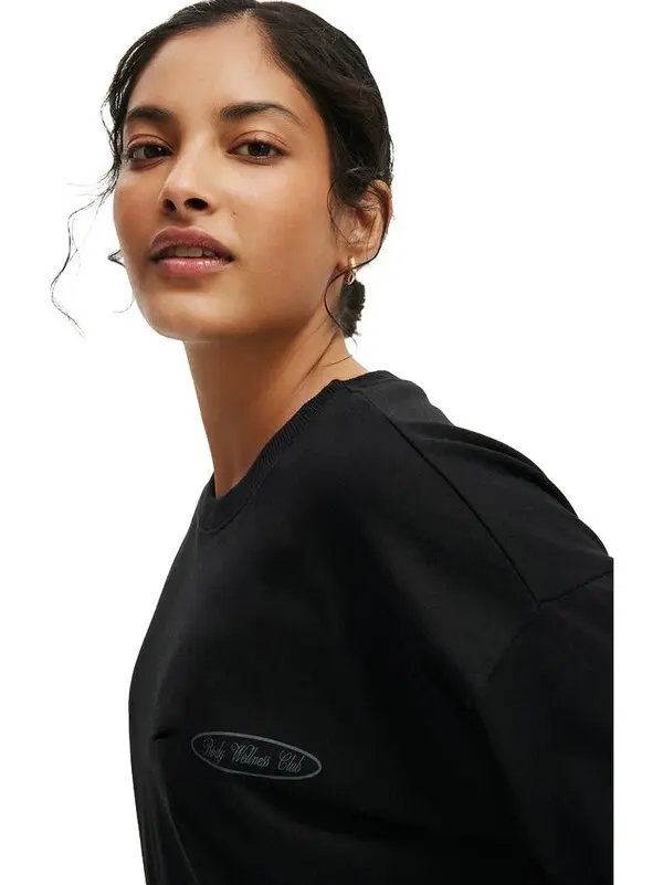 Cotton:on Active Graphic Tee - Black Body Wellness
