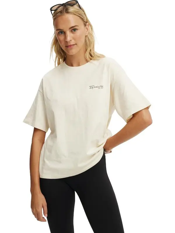 Cotton:on Active Graphic Tee - Coconut Milk Bw Club