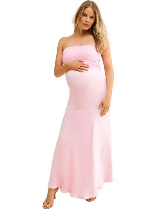 EMILIA GEORGE Deliah Maternity Maxi Dress - Pink