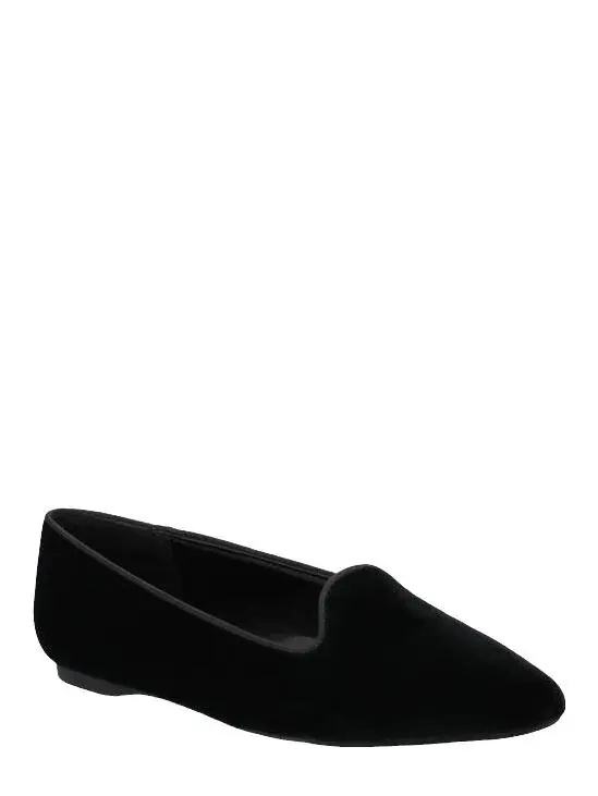 BIRDIES Sparrow Velvet Jewel Loafer - Black Velvet