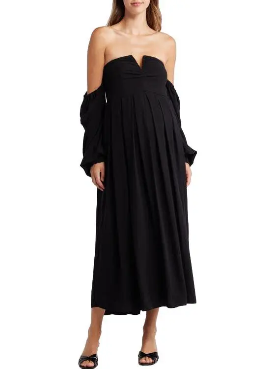 EMILIA GEORGE Sabrina Gown - Black