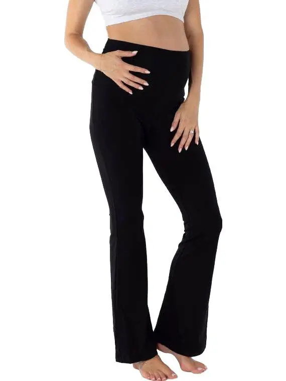 ANGEL MATERNITY New Deluxe Flare Legging - Black