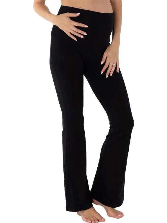 ANGEL MATERNITY New Deluxe Flare Legging - Black