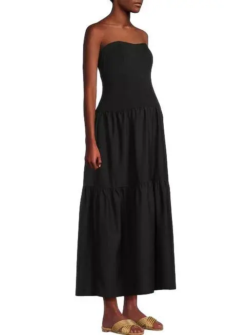 EMILIA GEORGE Evelyn Full Length Strapless Dress - Black