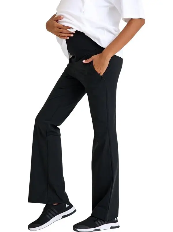 ACCOUCHEE Flare Maternity Trousers - Black