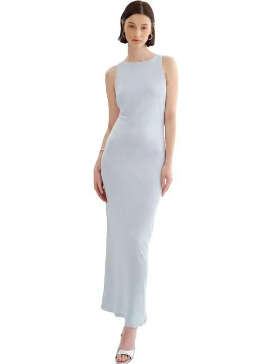 LAMARQUE Kyryla Sleeveless Maxi Dress - Blue Shimmer
