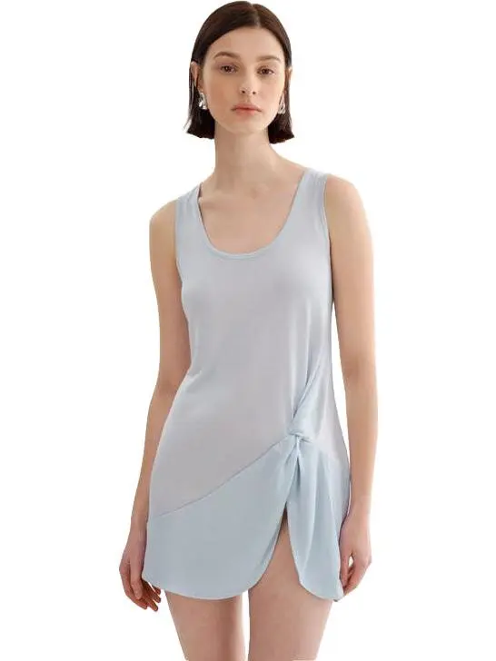 LAMARQUE Araya Sleeveless Mini Dress - Blue Shimmer