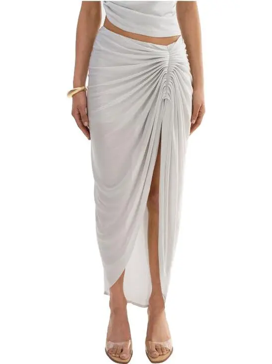 LAMARQUE Sanna Maxi Skirt - Silver Shimmer