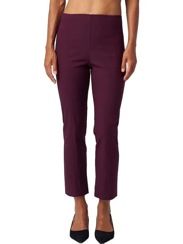 FRANNE GOLDE Cropped Stretch Magic Pant - Aubergine