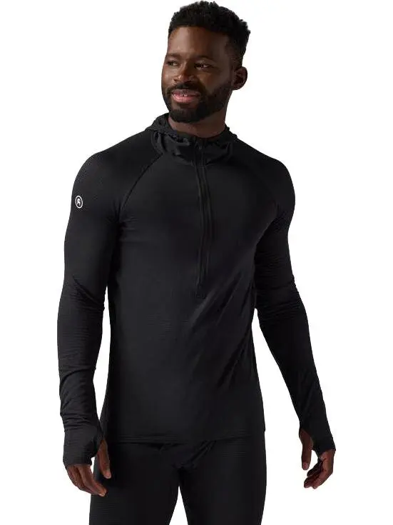 BACKCOUNTRY Pines Microgrid Ultra-lt Baselayer 1/2-zip Scuba Top - Black