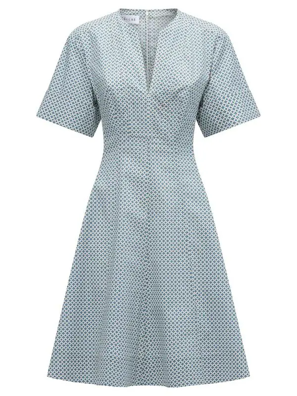 CALLAS MILANO Sora Fit & Flare Printed Dress - Blue Print