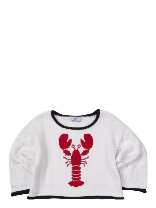 FLORENCE EISEMAN Sweater With Lobster Intarsia - White
